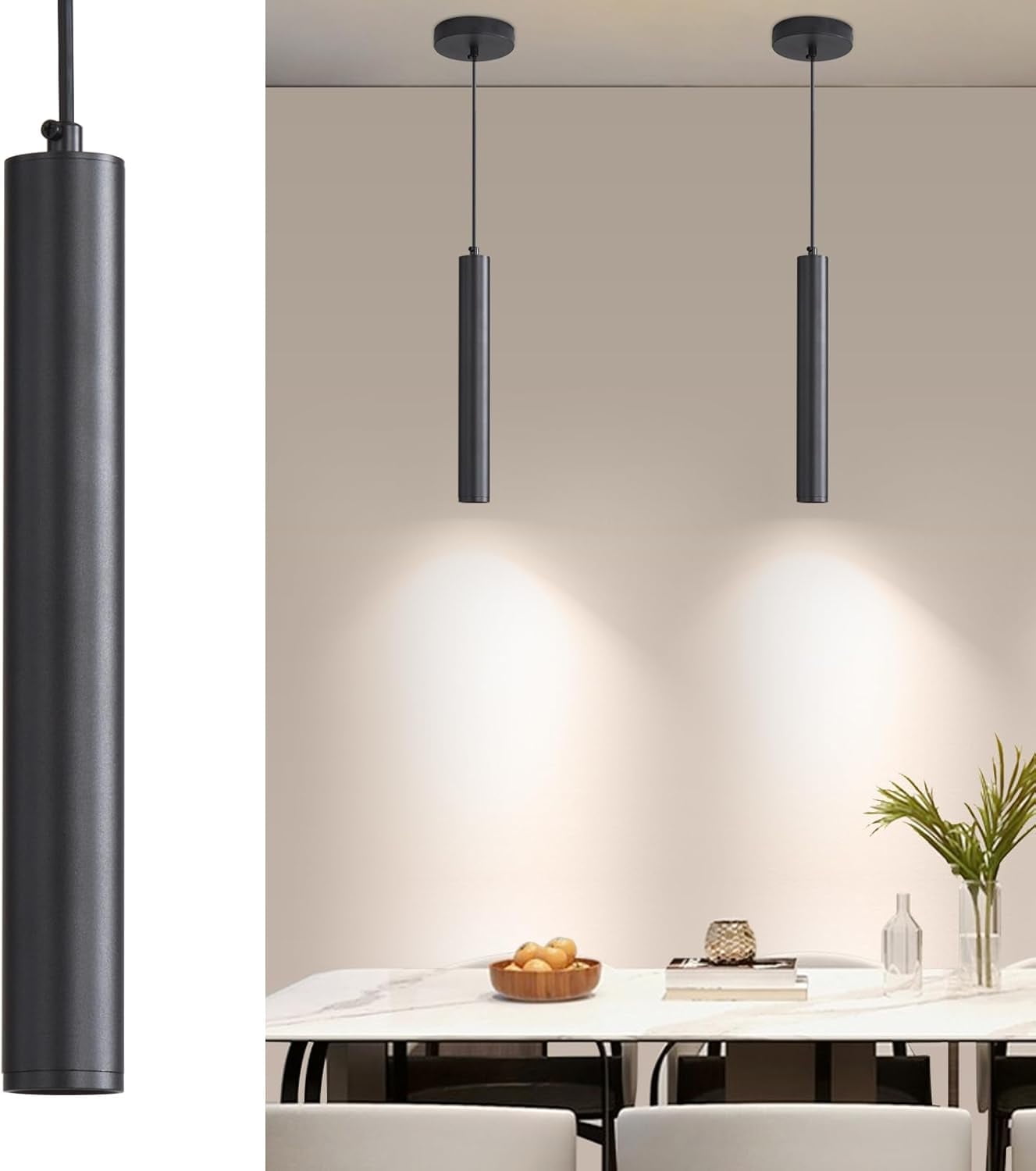 2 Pack Mini Kitchen Island Pendant Light, LED Minimalist Ceiling ...