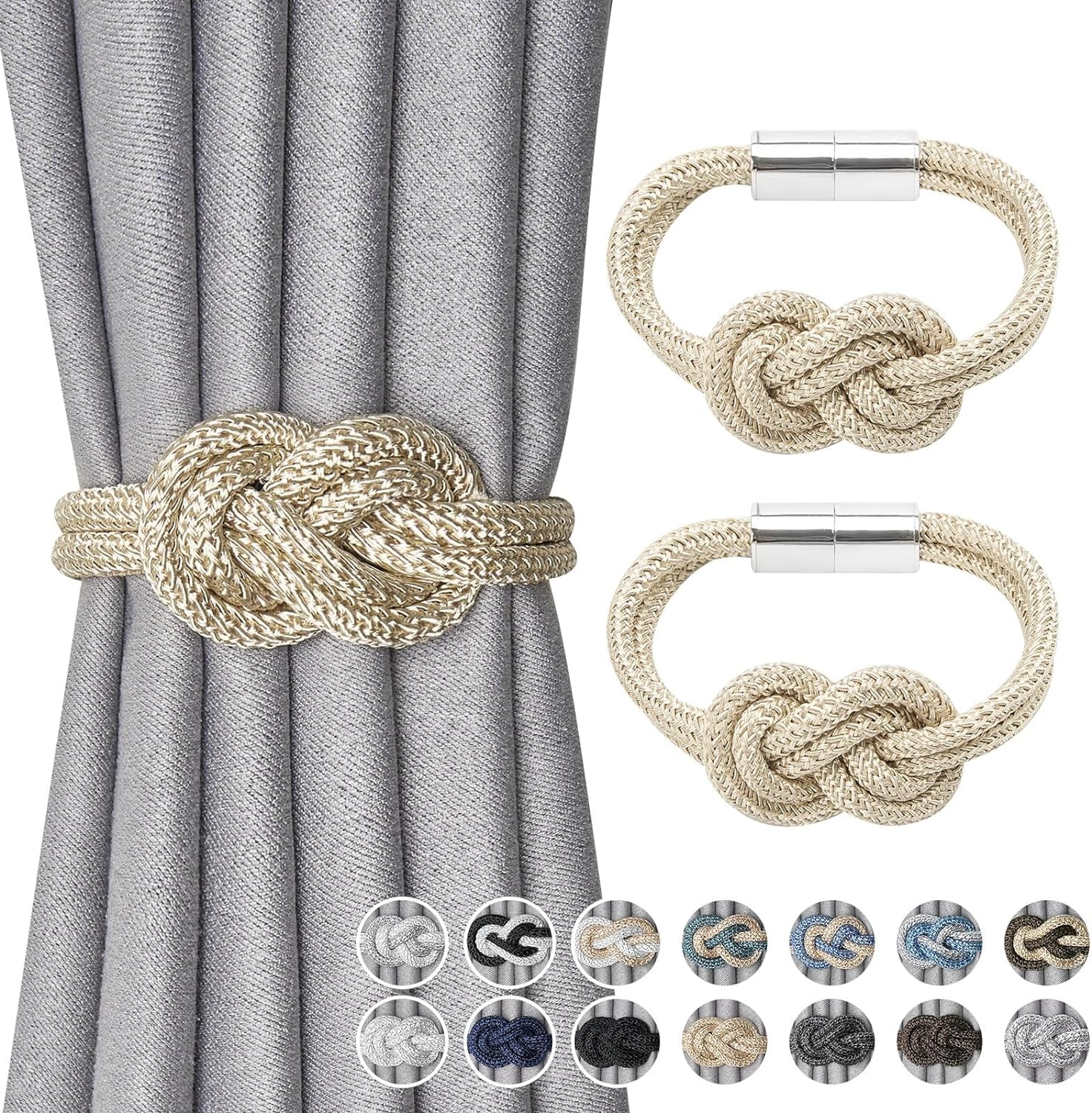 2 Pack Mini Magnetic Curtain Tiebacks Nordic Simple Style Drape Tie ...