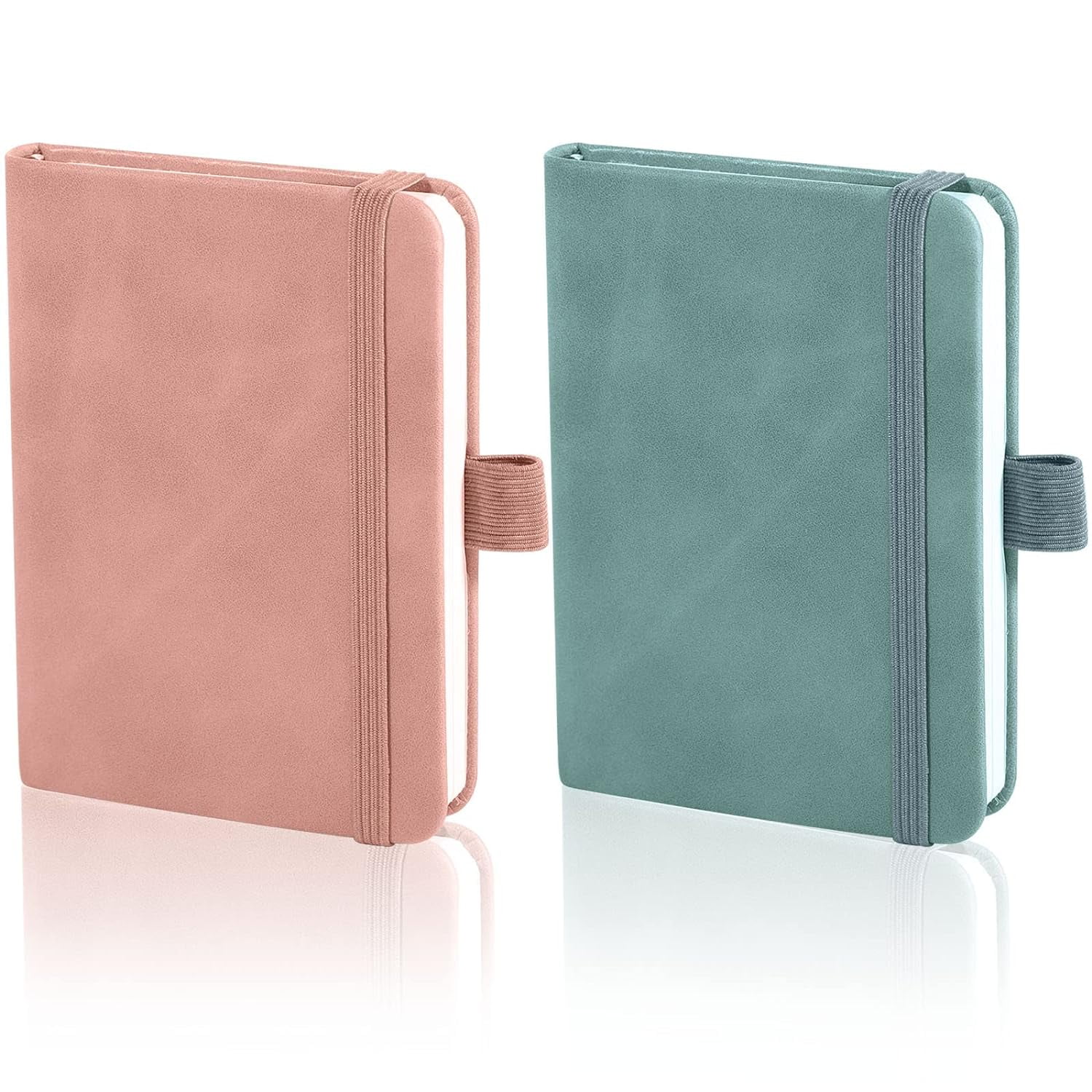2 Pack Mini Notebooks, 3.15 ×4.33 Inch Pocket Notebook Small Leather ...