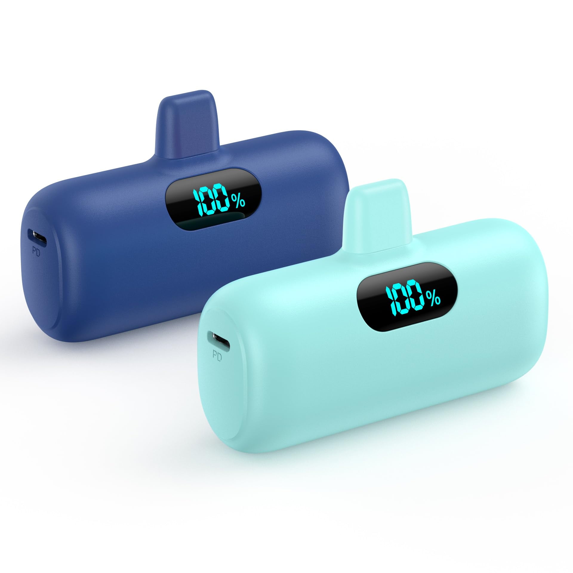 [2 Pack] Mini Portable Charger 5000mAh,Ultra-Compact 15W PD Charging ...