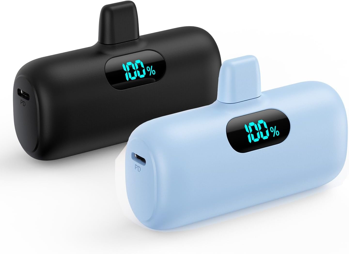 [2 Pack]Mini Portable Charger 5000mAh,Ultra-Compact 15W PD Fast ...