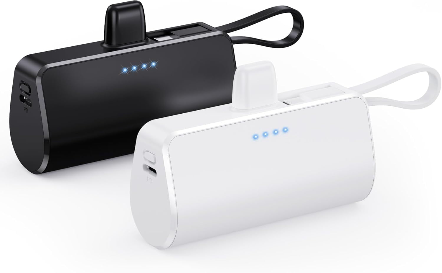 [2 Pack] Mini Portable Charger 5200mAh,Ultra-Compact PD Fast Charging ...