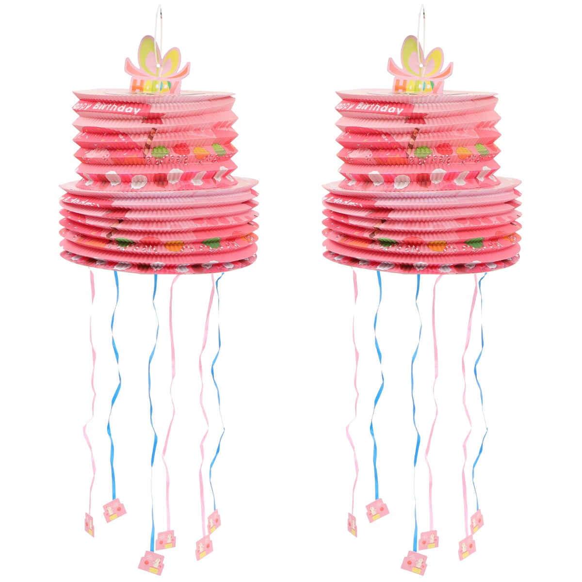 2 Pack Mini Pull Pina Decor Folding Pinata Toy Pinata for Fiesta Mini ...