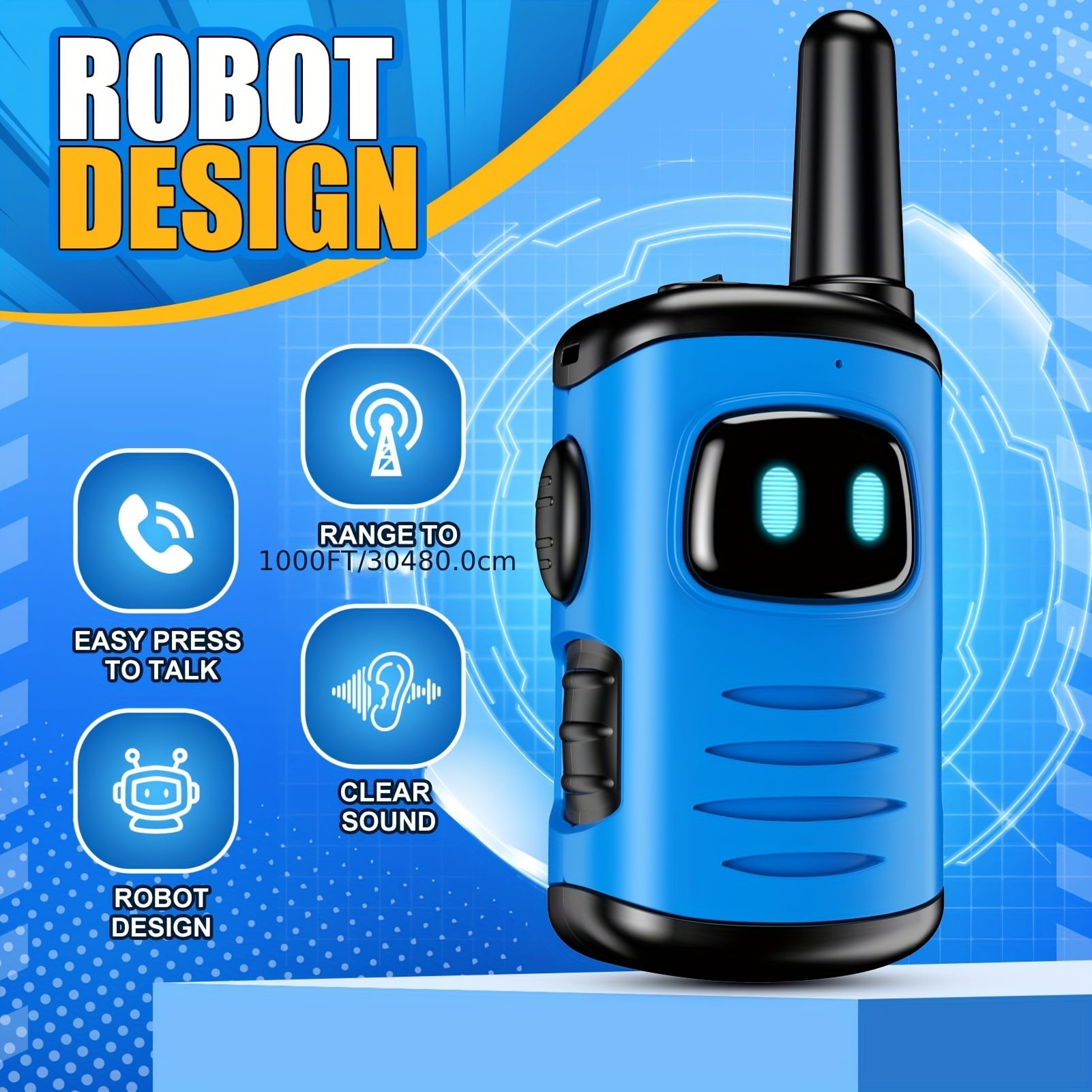 2 Pack Mini Robots Walkies Talkies Toy For Boys, Birthday Gifts For ...