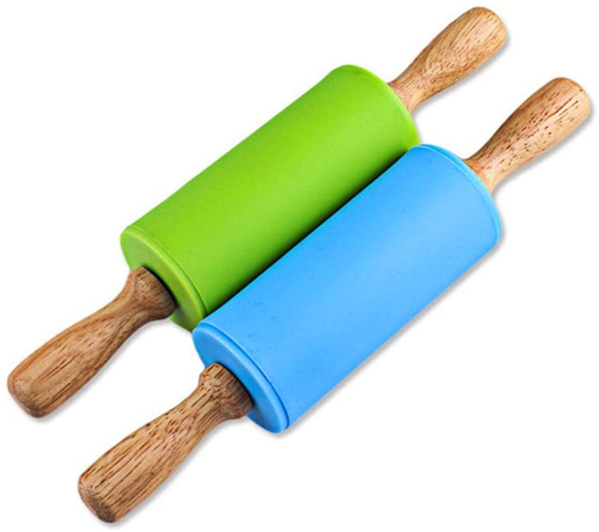 2 Pack Mini Rolling Pin for Kids,9 Inch Wooden Handle Rolling Pin ...
