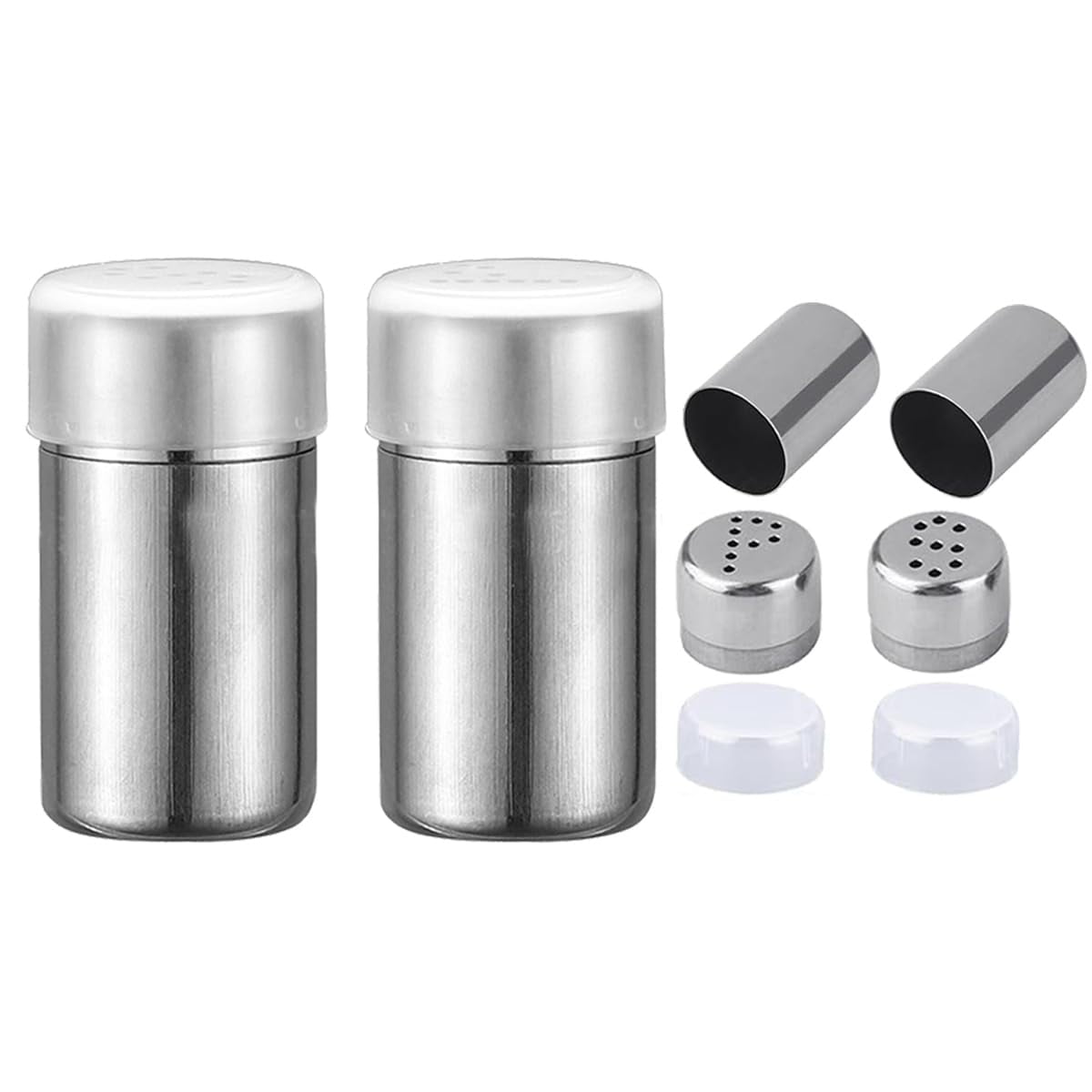 2-Pack Mini Salt Pepper Shaker,5ml Salt and Pepper Shaker with Lid ...