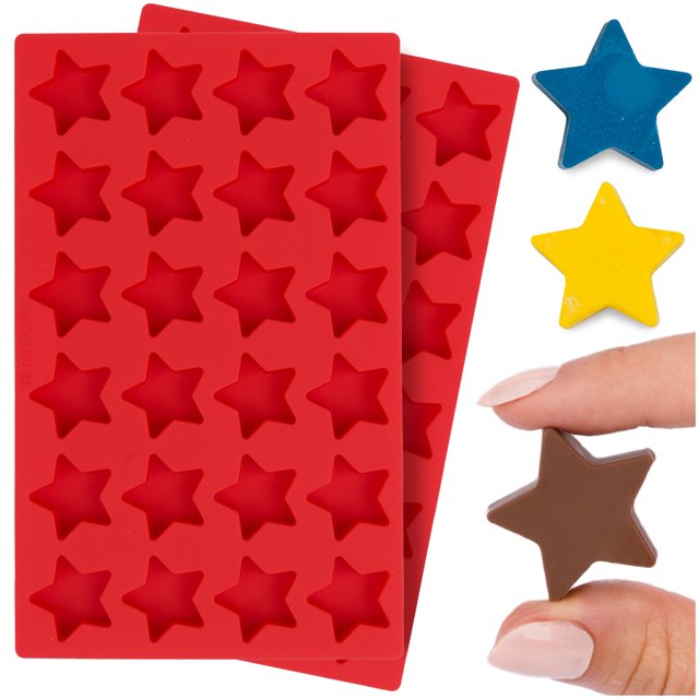 Group Vertical Mini Star Silicone Mold, 2 Pack, Red, for Chocolates ...