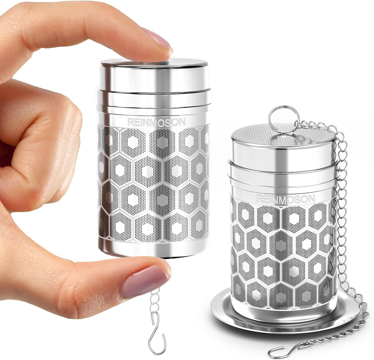 2 Pack Mini Tea Strainers for Loose Tea, Extra Fine Mesh Tea Infuser ...
