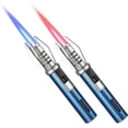 2 Pack Mini Torch Lighter Red/Blue Straight Flame Small Refillable ...