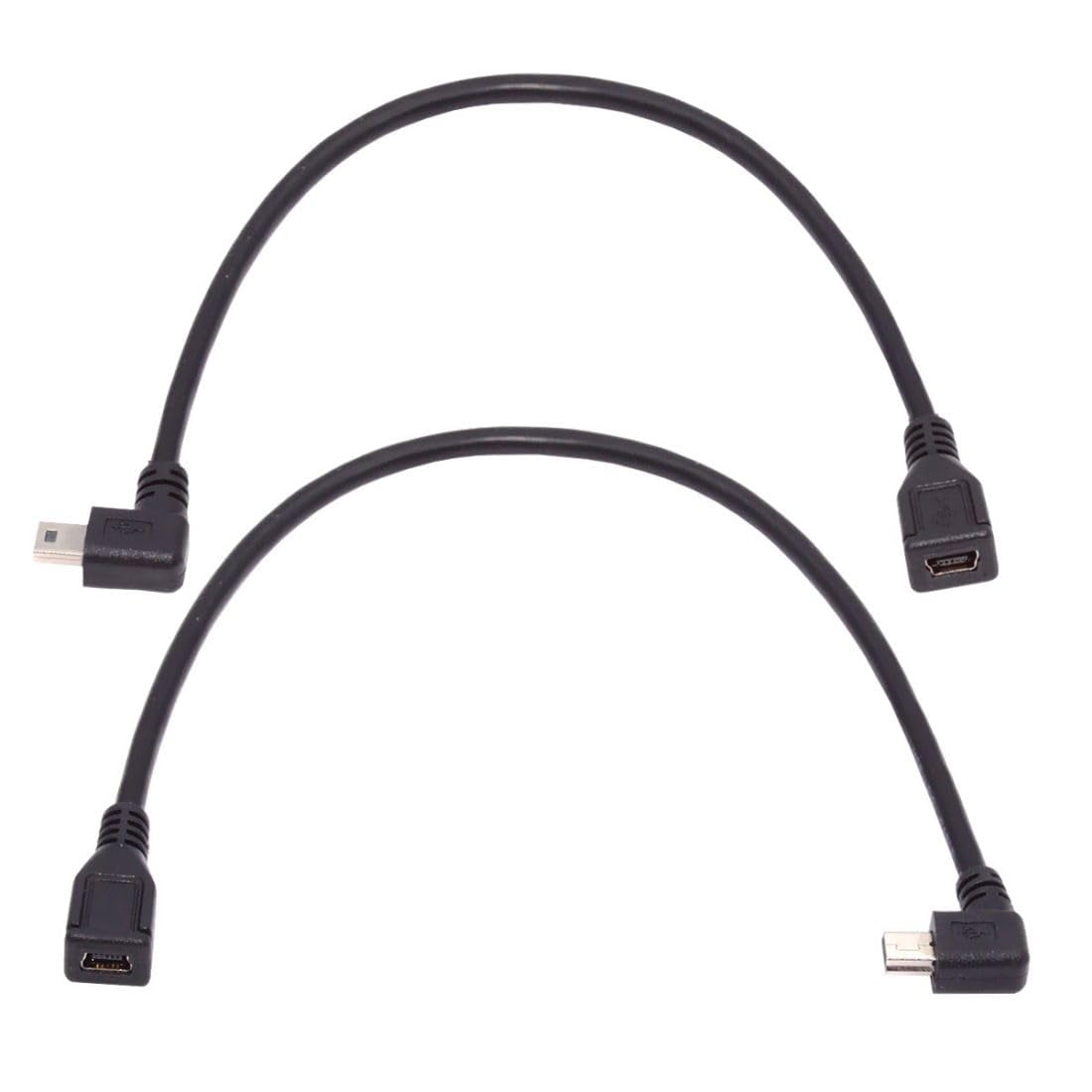 2 Pack Mini USB Extension Cable USB 2.0 Mini USB 5Pin Male to Female 90 ...