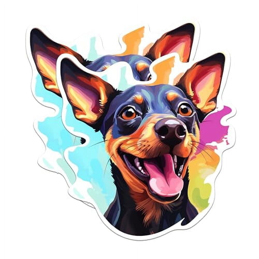 (2 Pack) Miniature Pinscher Dog Breed Magnets - 5 Inches On Longest Side - Choose from Over 100 ...