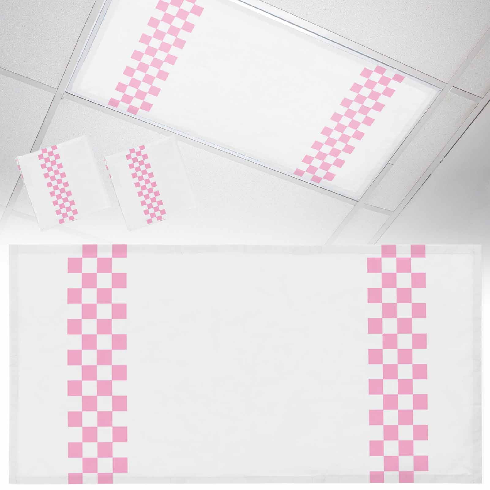 2 Pack Minimalist Pink Fluorescent Light Covers for Ceiling Lights ...