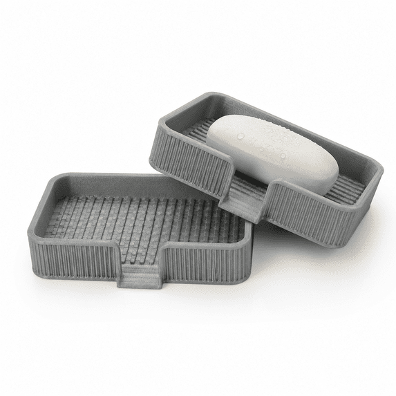 2 Pack Minimalist Soap Dish with Drainage, Quick Dry Soap Holder for ...