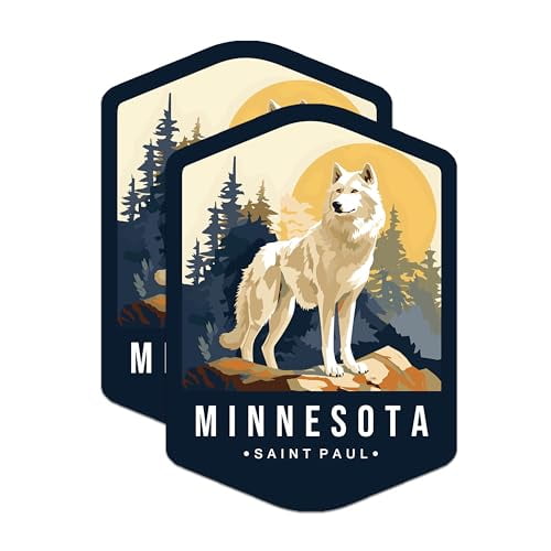 (2 Pack) Minnesota State and Capitol Magnets - MN State Magnet - Choose ...