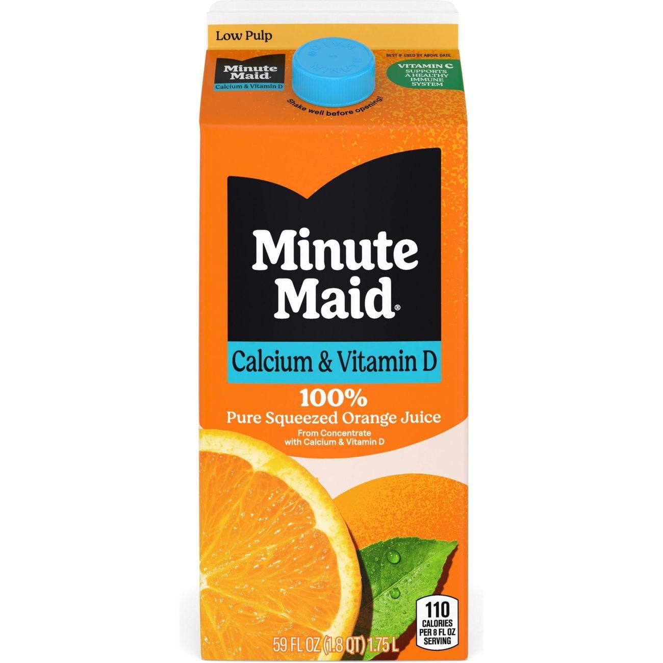 2 Pack Minute Maid Premium Original Low Pulp 100% Orange Juice with ...