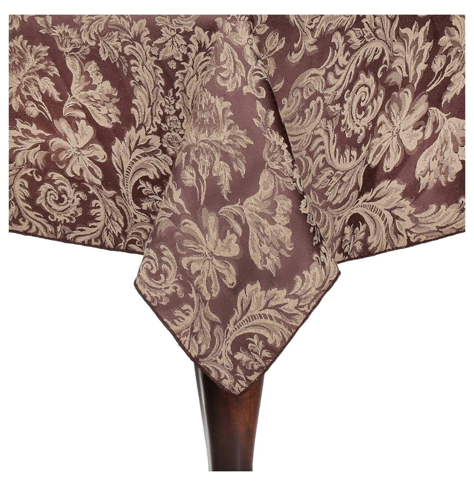 -2 Pack- Miranda 72 x 120-Inch Rectangular Damask Tablecloth - Jacquard ...