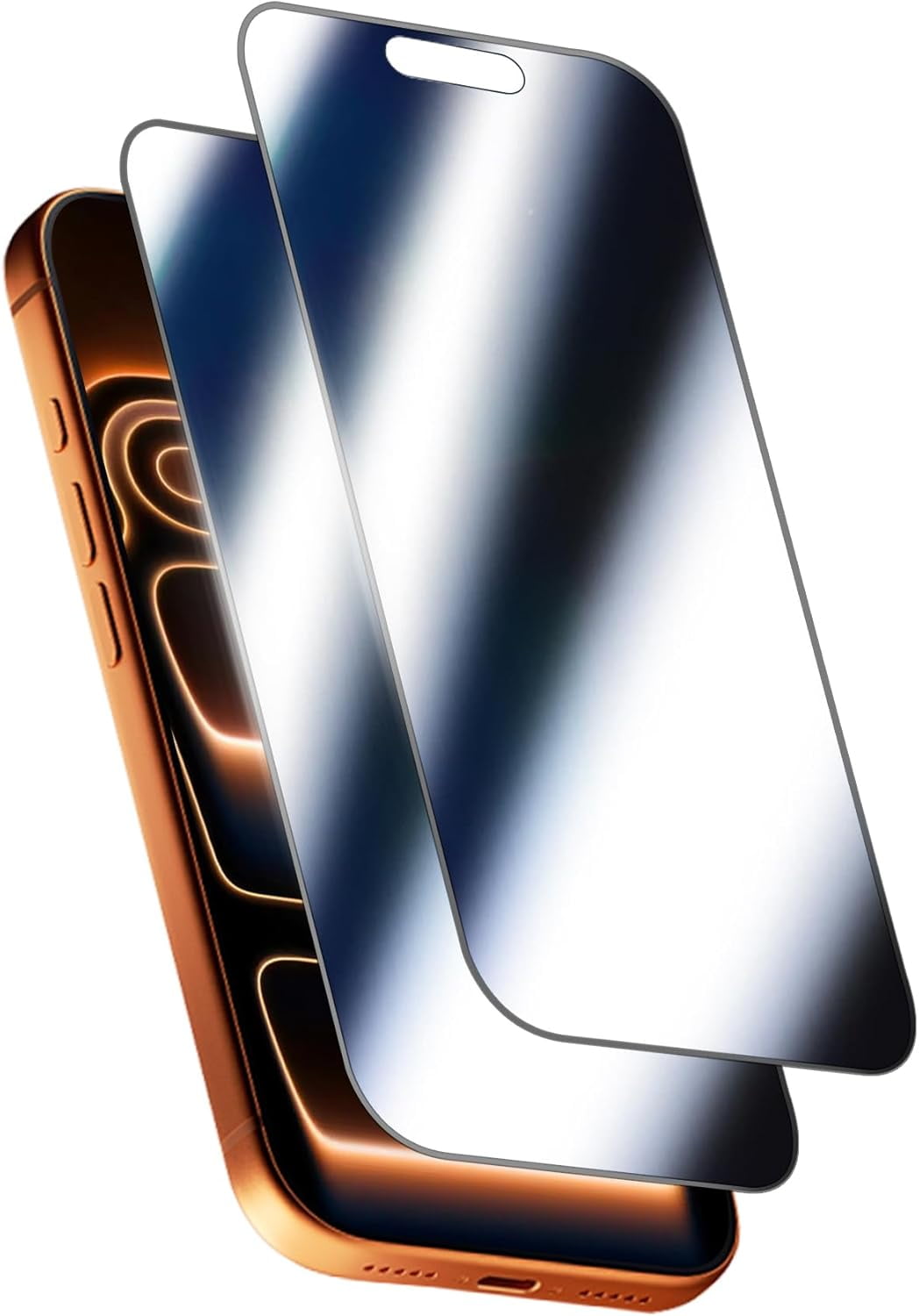 2 Pack Mirror Screen Protector for iPhone 17 Air Privacy Tempered Glass ...