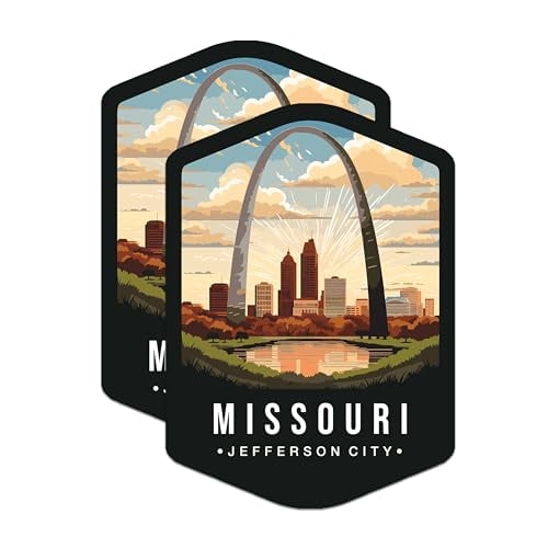 (2 Pack) Missouri State and Capitol Magnets - MO State Magnet - Choose ...