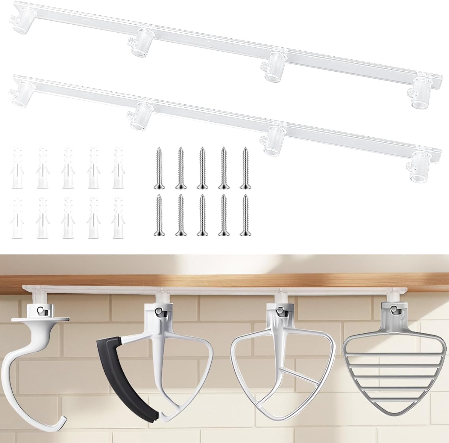 2 Pack Mixer Attachment Holder for Stand Mixer Accessories and ...