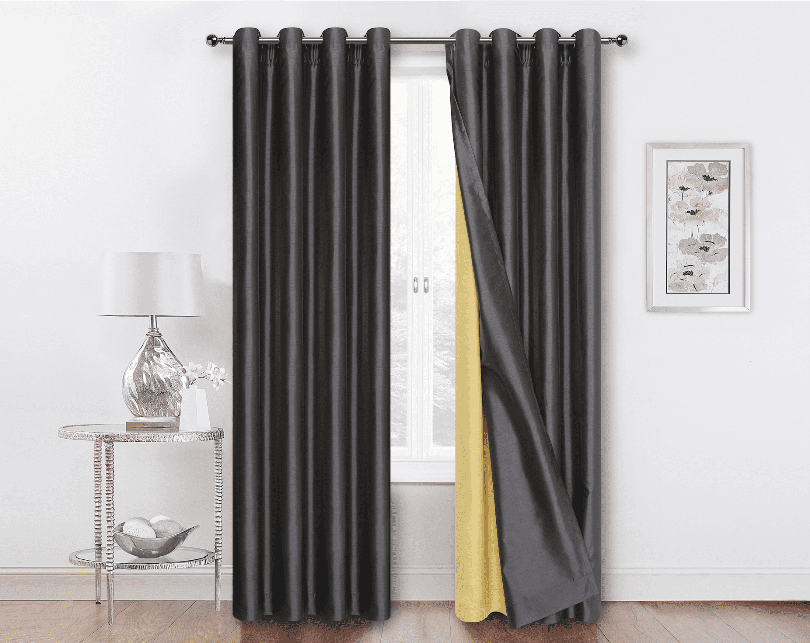 2 Pack Modern Double Layered Blackout Window Curtains, Cozy and ...