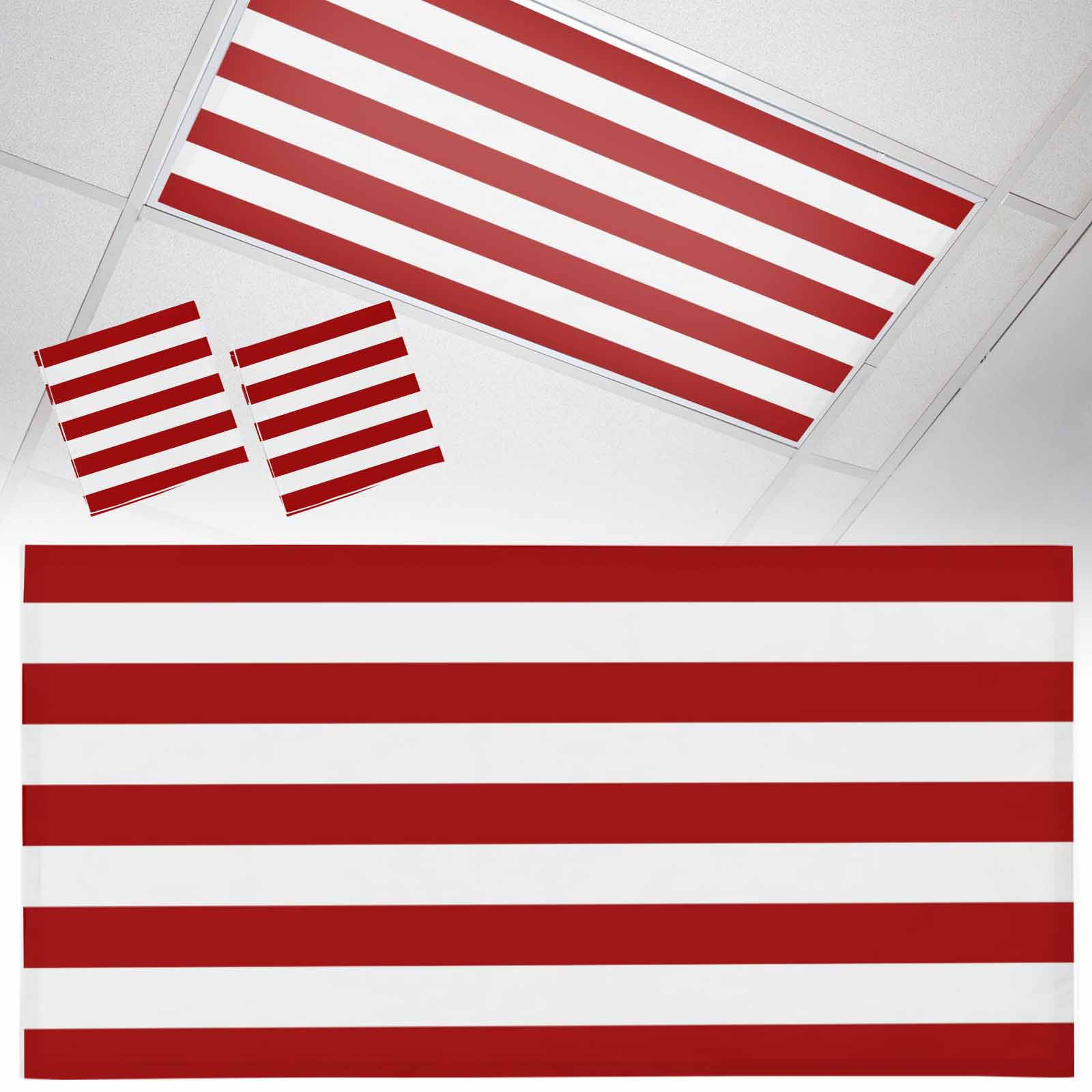 2 Pack Modern Simple Fluorescent Light Covers for Ceiling Lights Red ...