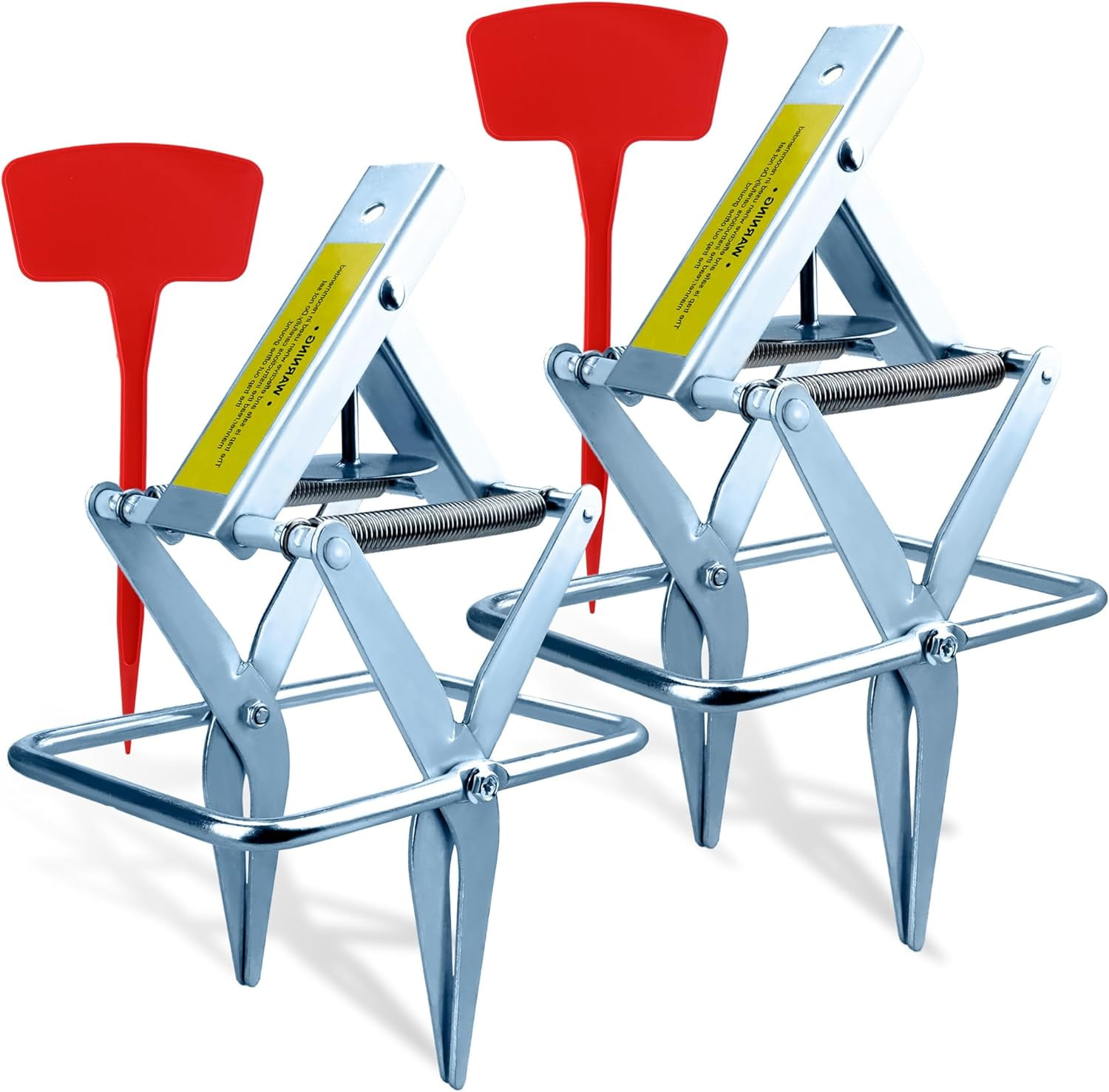 2 Pack Mole Traps,Galvanized Steel Scissor Trap,Reusable Mole Trap ...