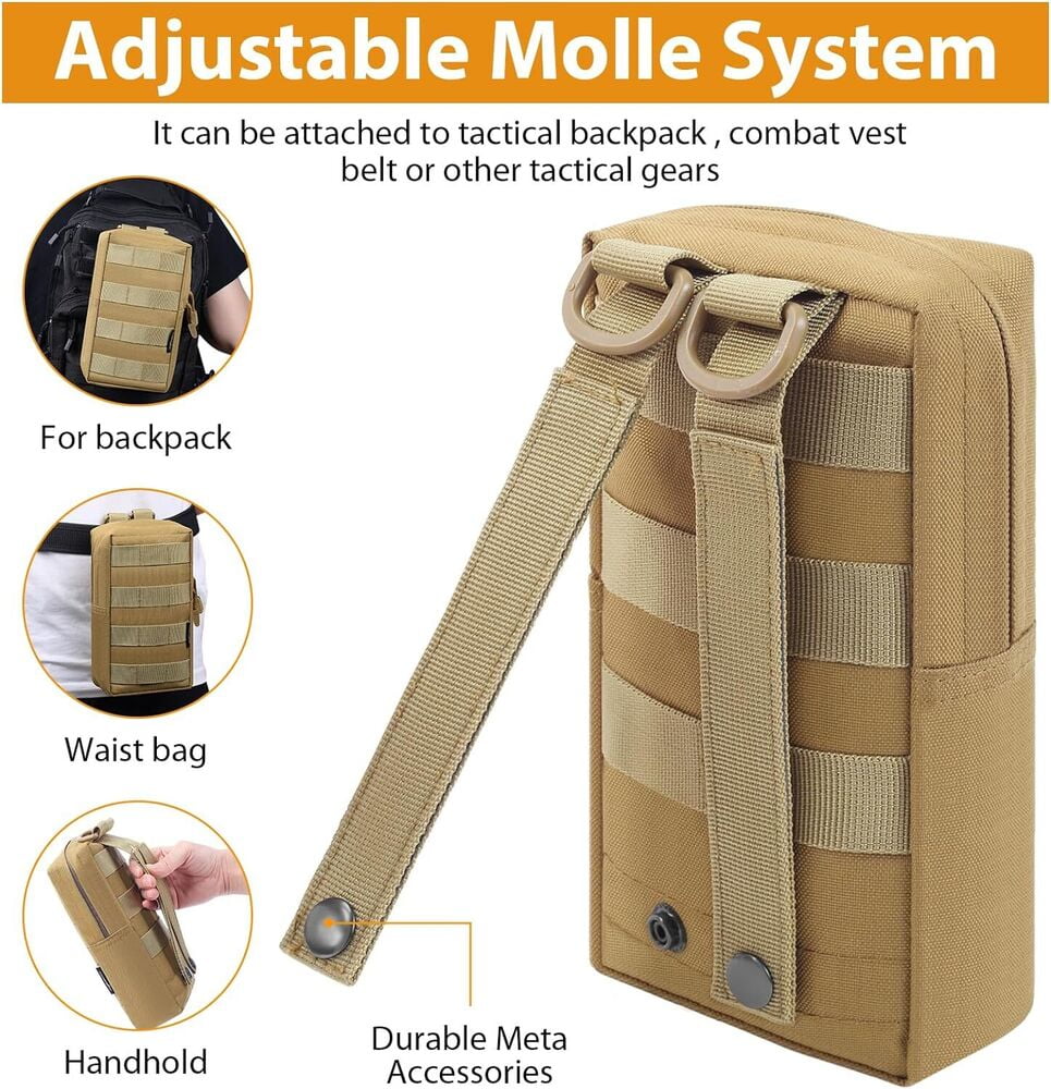 2 Pack Molle Pouches - Tactical Compact Water-Resistan - Walmart.com
