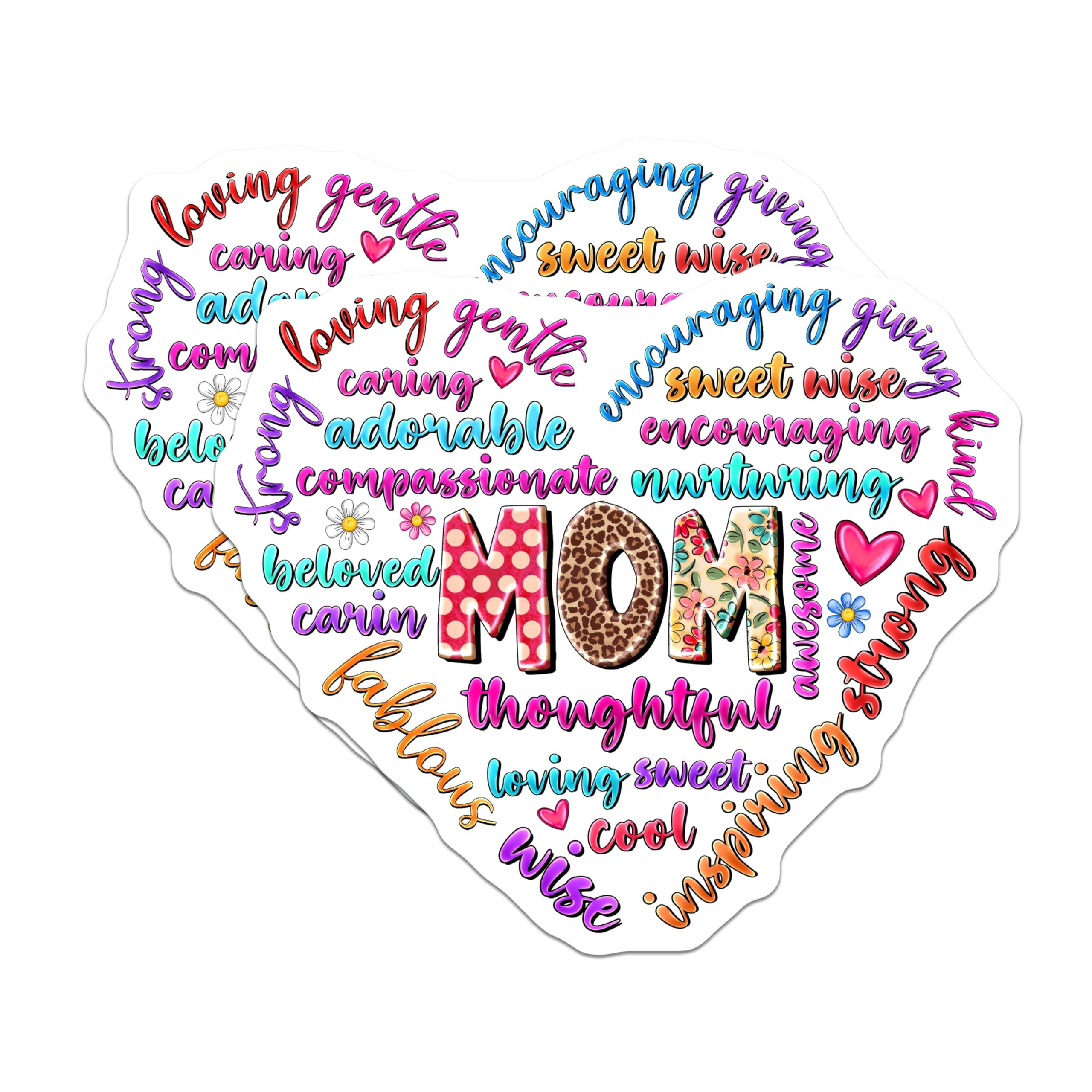 (2 Pack) Mom Appreciation Magnets for Mom - Inspirational Words Heart ...