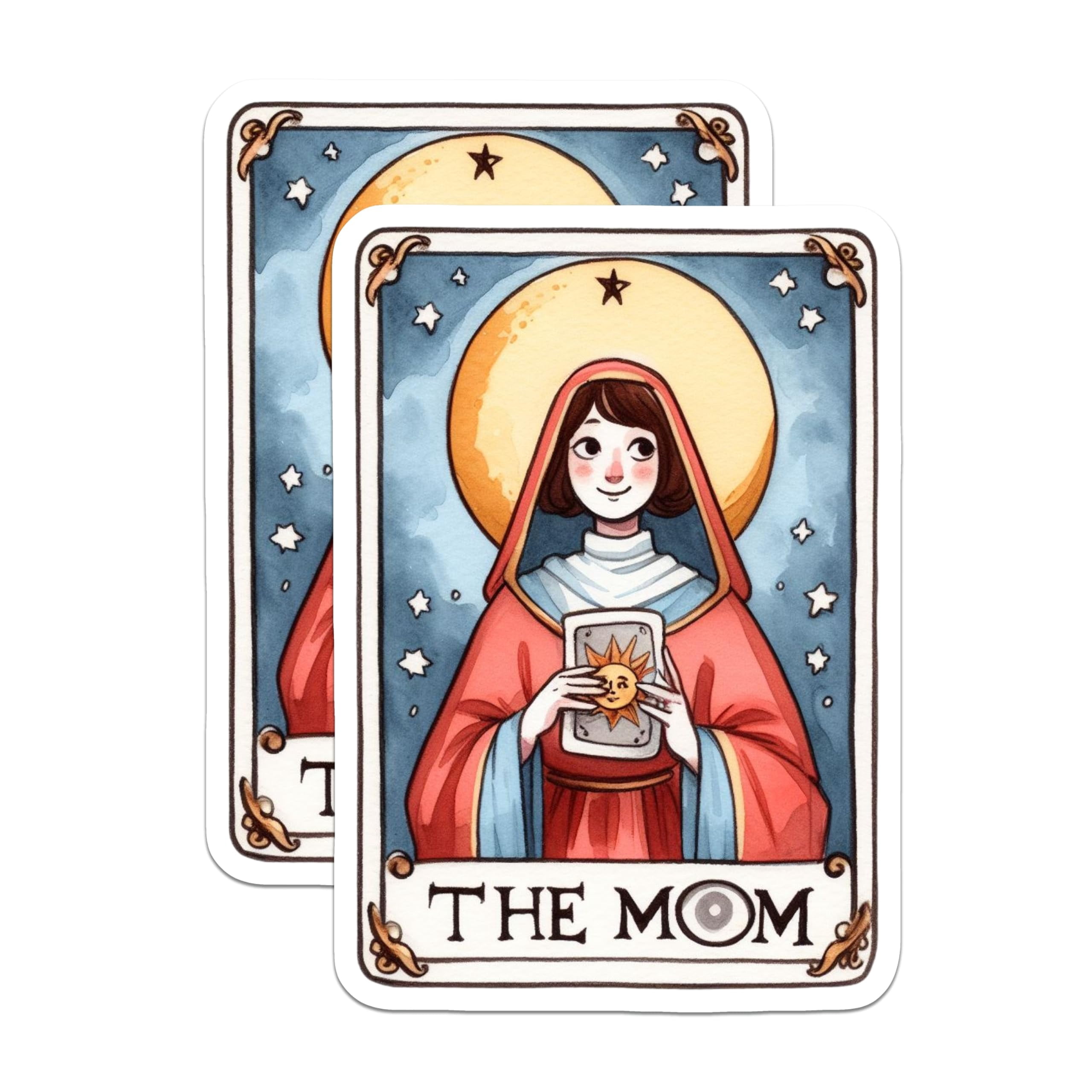 (2 Pack) The Mom Tarot Card Stickers - Funny Motherhood Decals ...