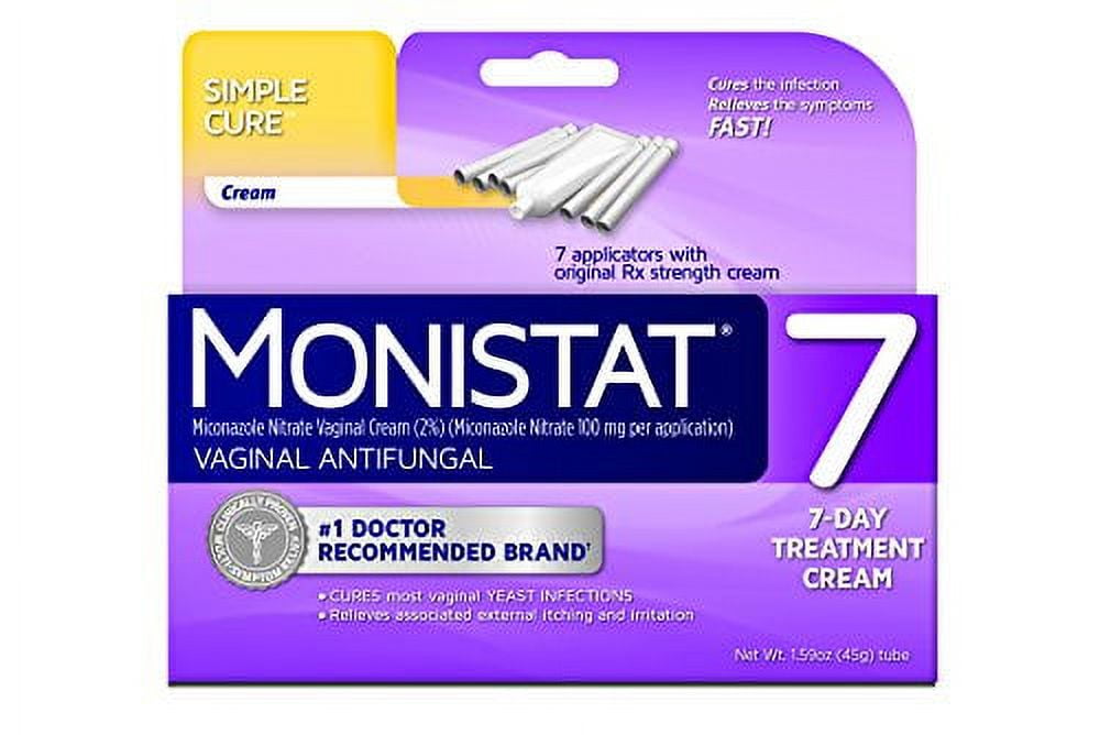 Monistat 7 Vaginal Antifungal Cream, 2 Pack with Ultra-Slim Applicators ...
