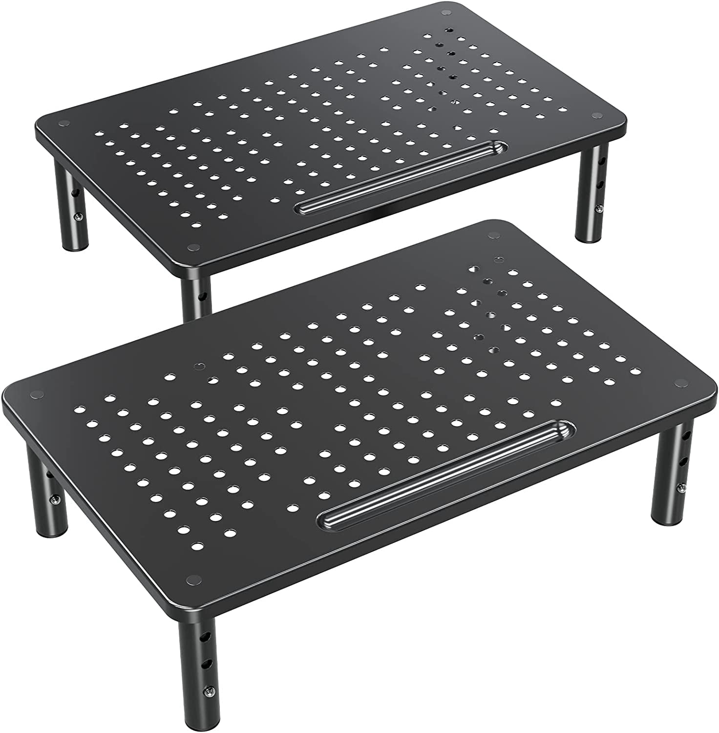 2 Pack Monitor Stand Riser - 3 Height Adjustable Monitor Stand for ...