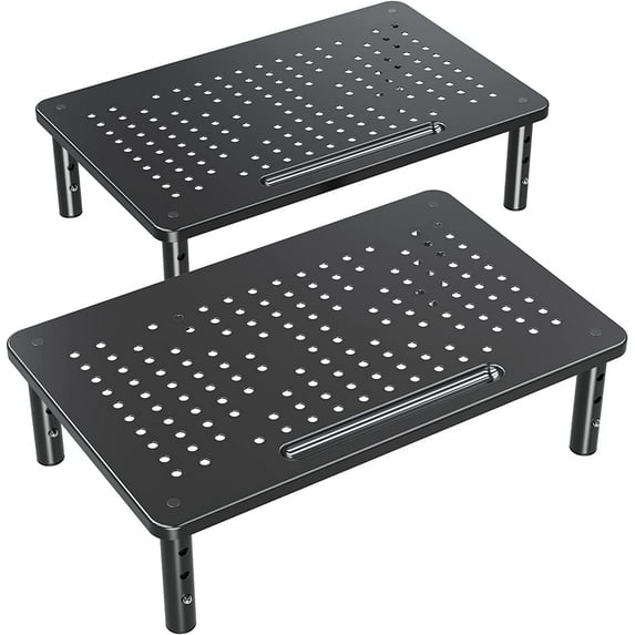 2 Pack Monitor Stand Riser - 3 Height Adjustable Monitor Stand for ...