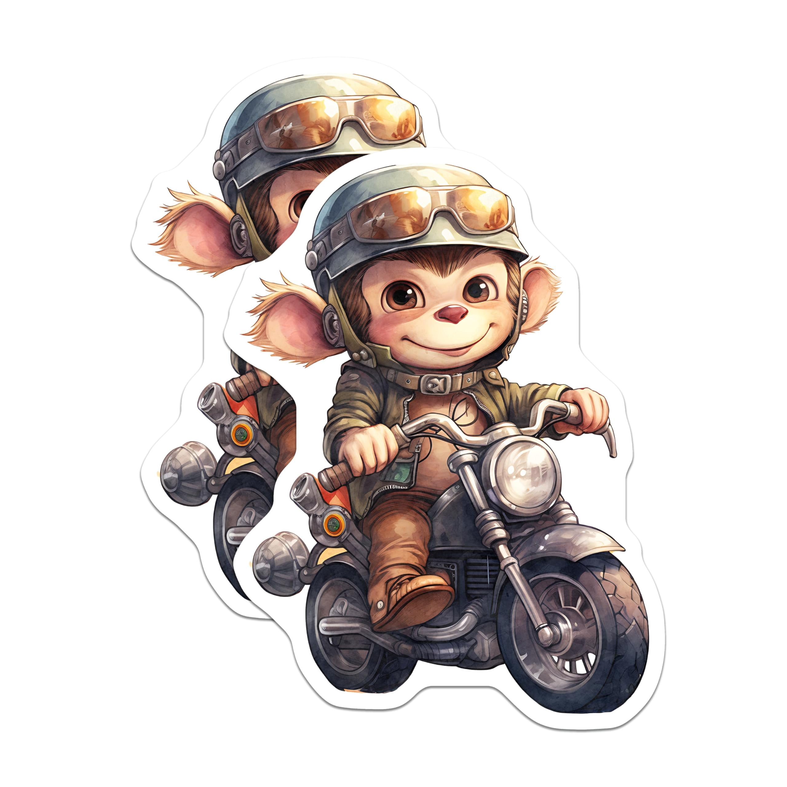 (2 Pack) Monkey Biker Magnets - Motorcycle Lover Decor - Funny Animal ...