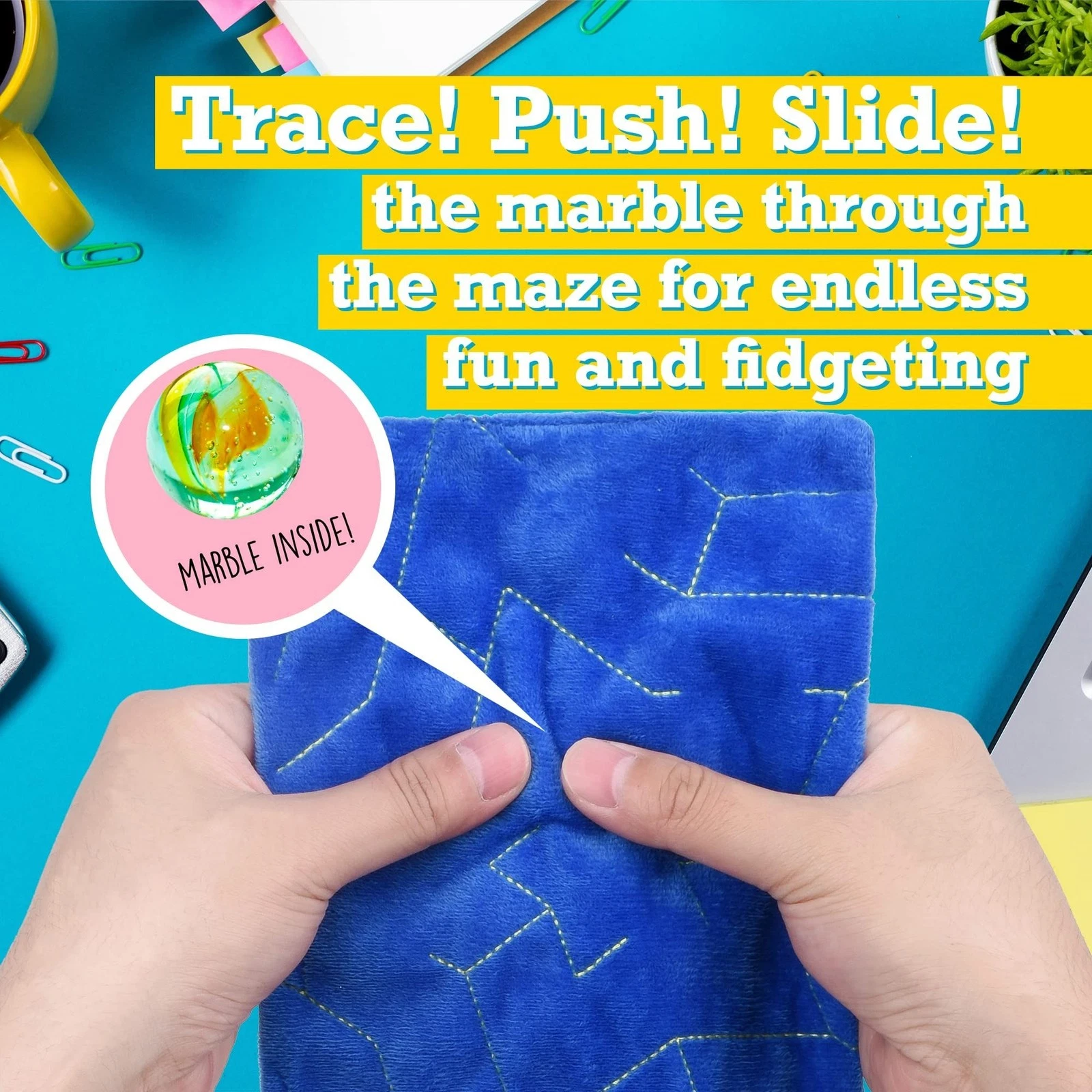 [2 Pack] Monkey Marble Maze Sensory Toys - Fabric Marble Fidget Toy ...