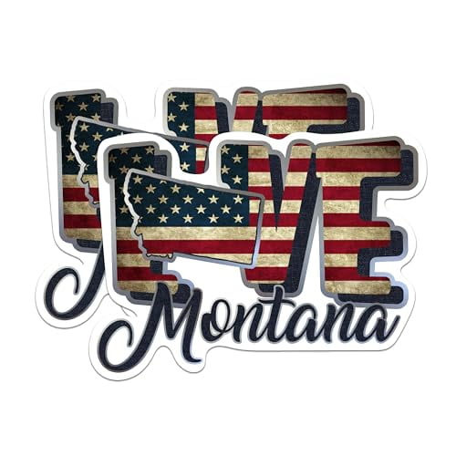 (2 Pack) Montana Love State Magnets - MT State USA Flag - Choose from ...