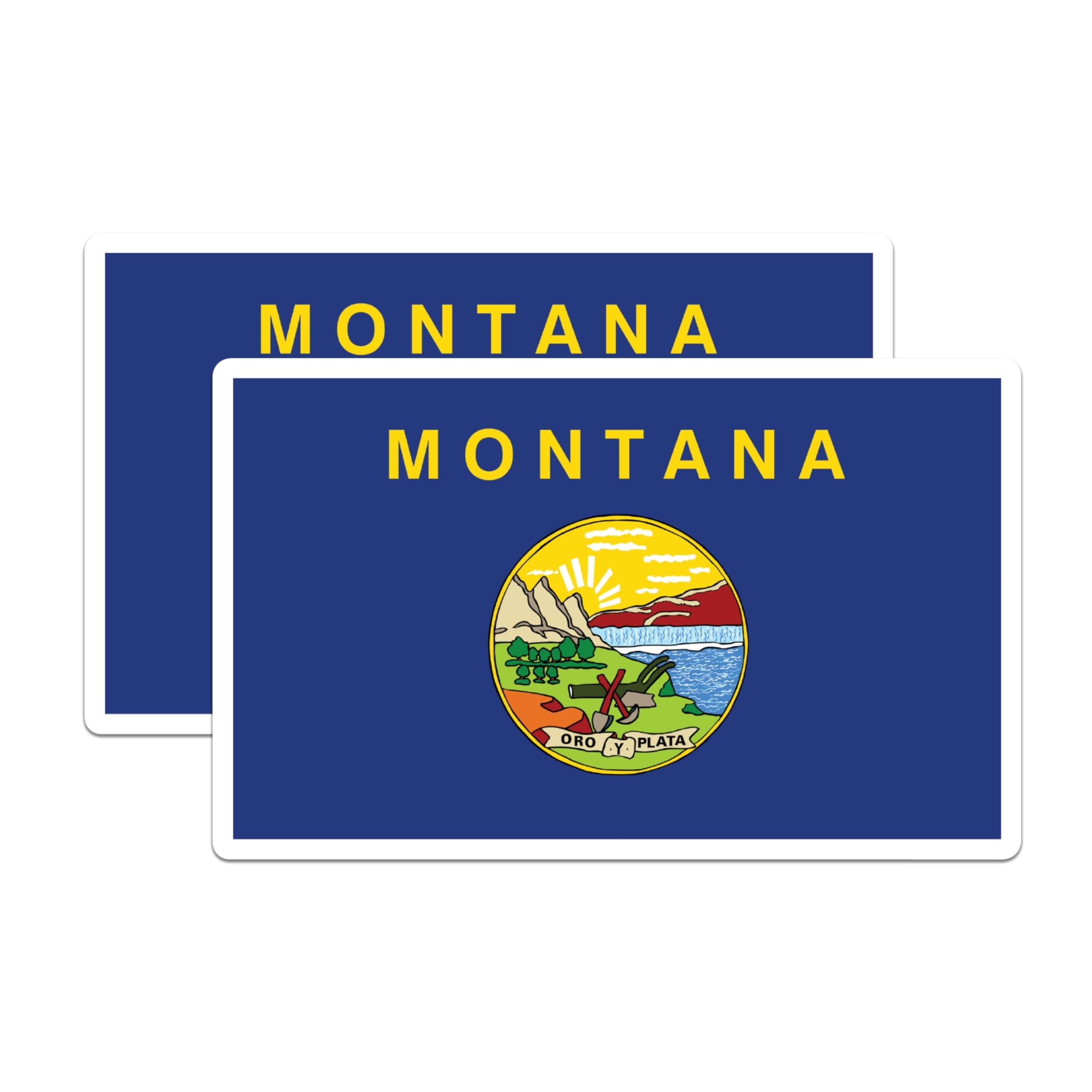 (2 Pack) Montana State Flag Magnets - MT State Flag Magnet - Choose ...