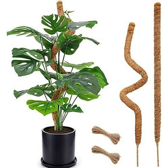 2 Pack Moss Pole, 28 Inch Bendable Moss Pole for Plants Monstera, Moss ...