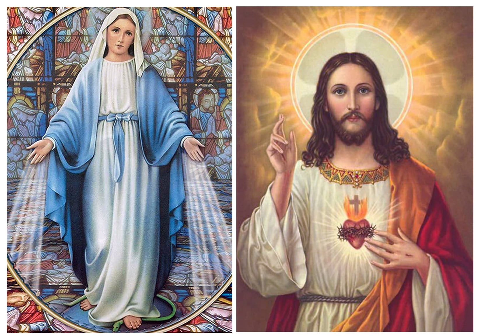 2-Pack Mother Mary Diamond Painting Kits - Jesus Full Drill 5D DIY ...