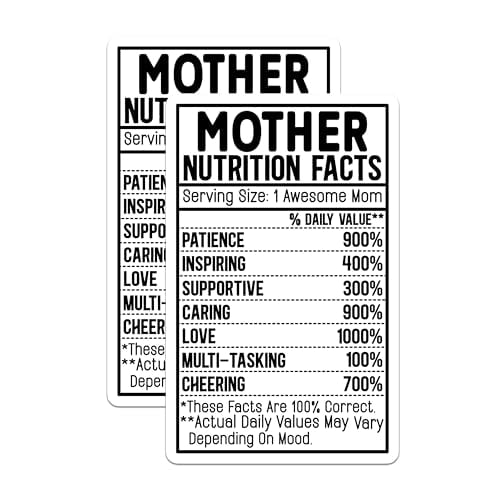 (2 Pack) Mother Nutrition Facts Magnets - Funny Mom Magnet - Kitchen D ...