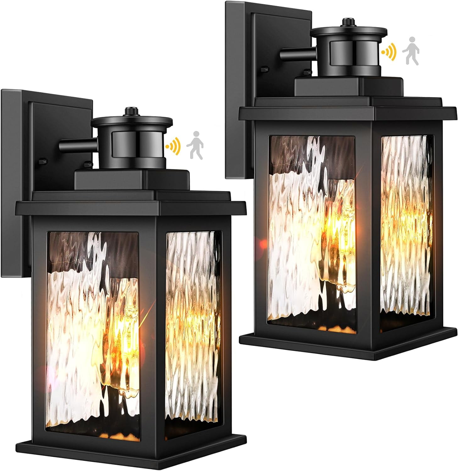 2 Pack Motion Sensor Outdoor Lights, Dusk To Dawn Outdoor Lighting ...