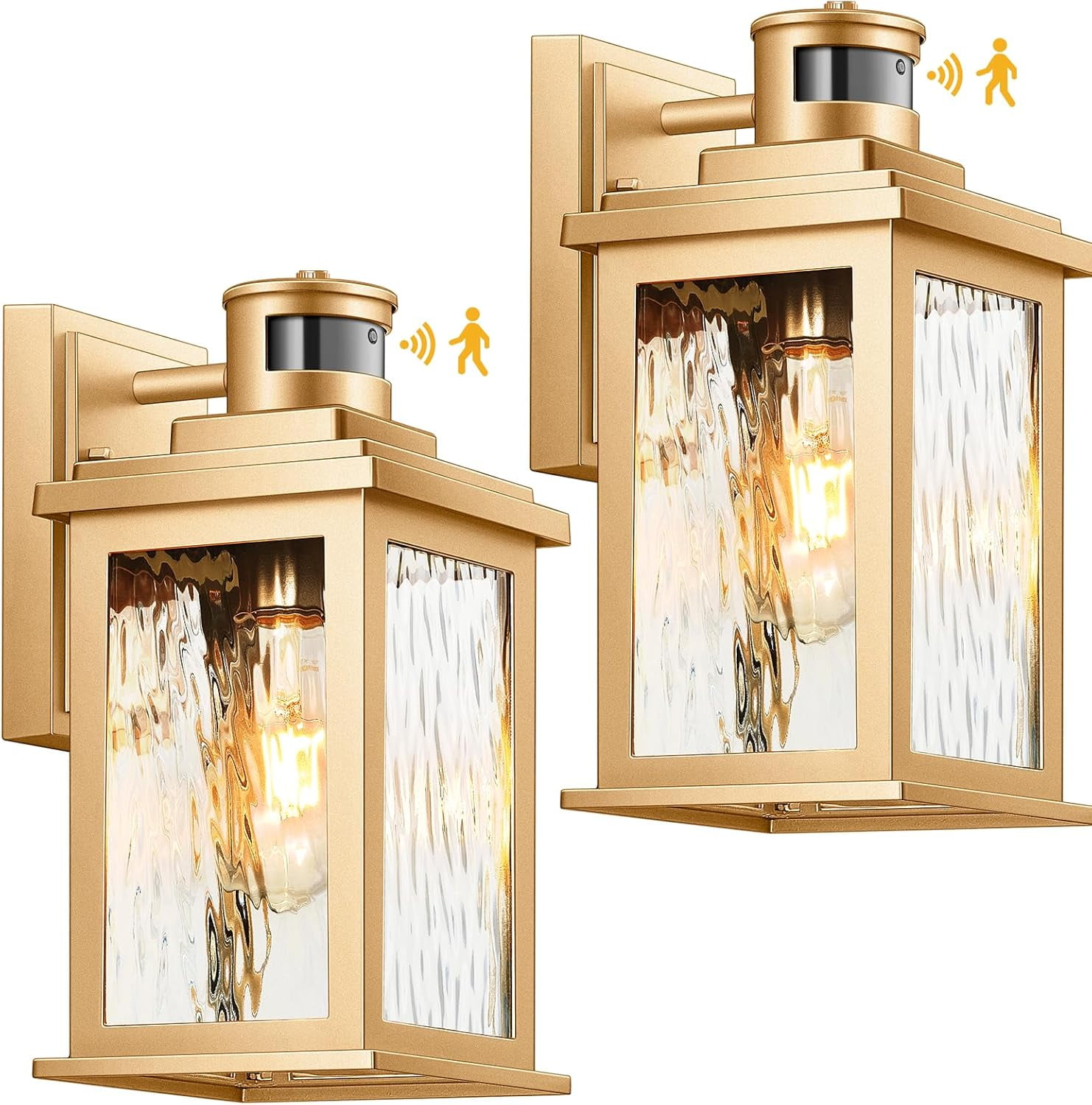2 Pack Motion Sensor Outdoor Lights, Dusk To Dawn Outdoor Lighting ...