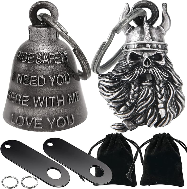 2 Pack Motorcycle Bells Guardian Angel for Biker Rider Men Women Ride ...