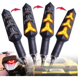 2-Pack Motorcycle Indicators Flowing Turn Signal Ligts Y Sape LED Bulbs ...