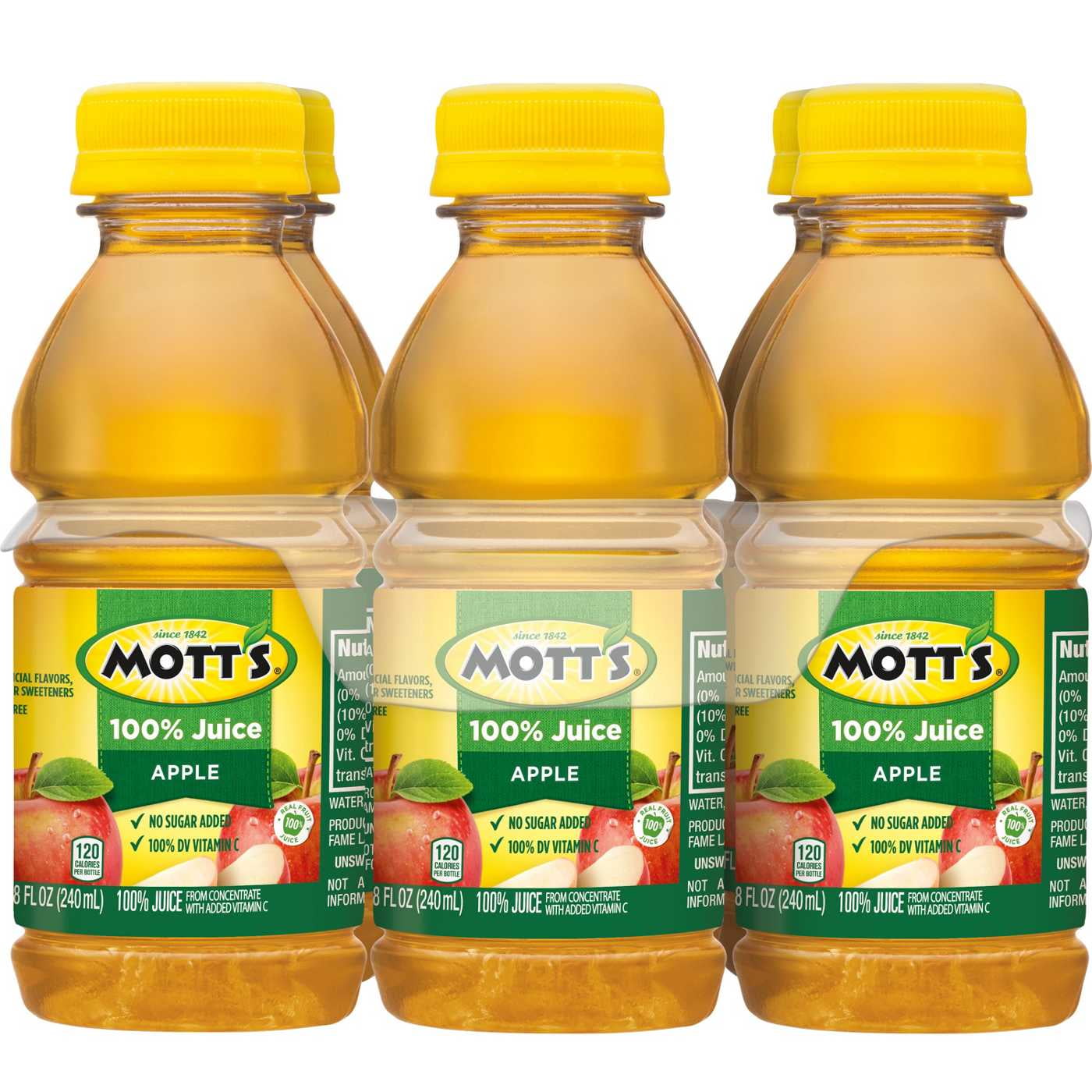 2 Pack Mott's 100% Apple Juice 8 oz Bottles - Walmart.com