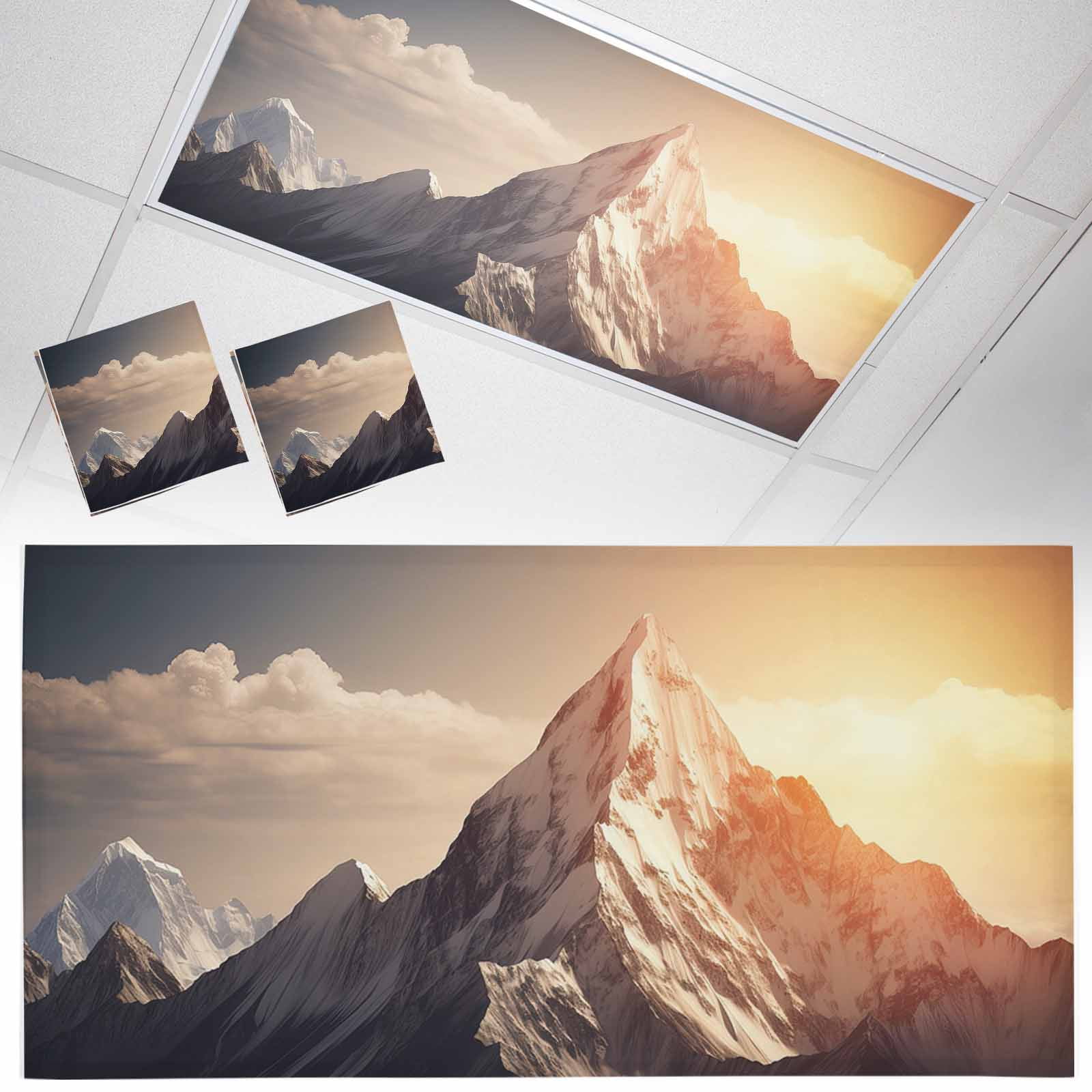 2 Pack Mountains Natural Fluorescent Light Covers for Ceiling Lights ...