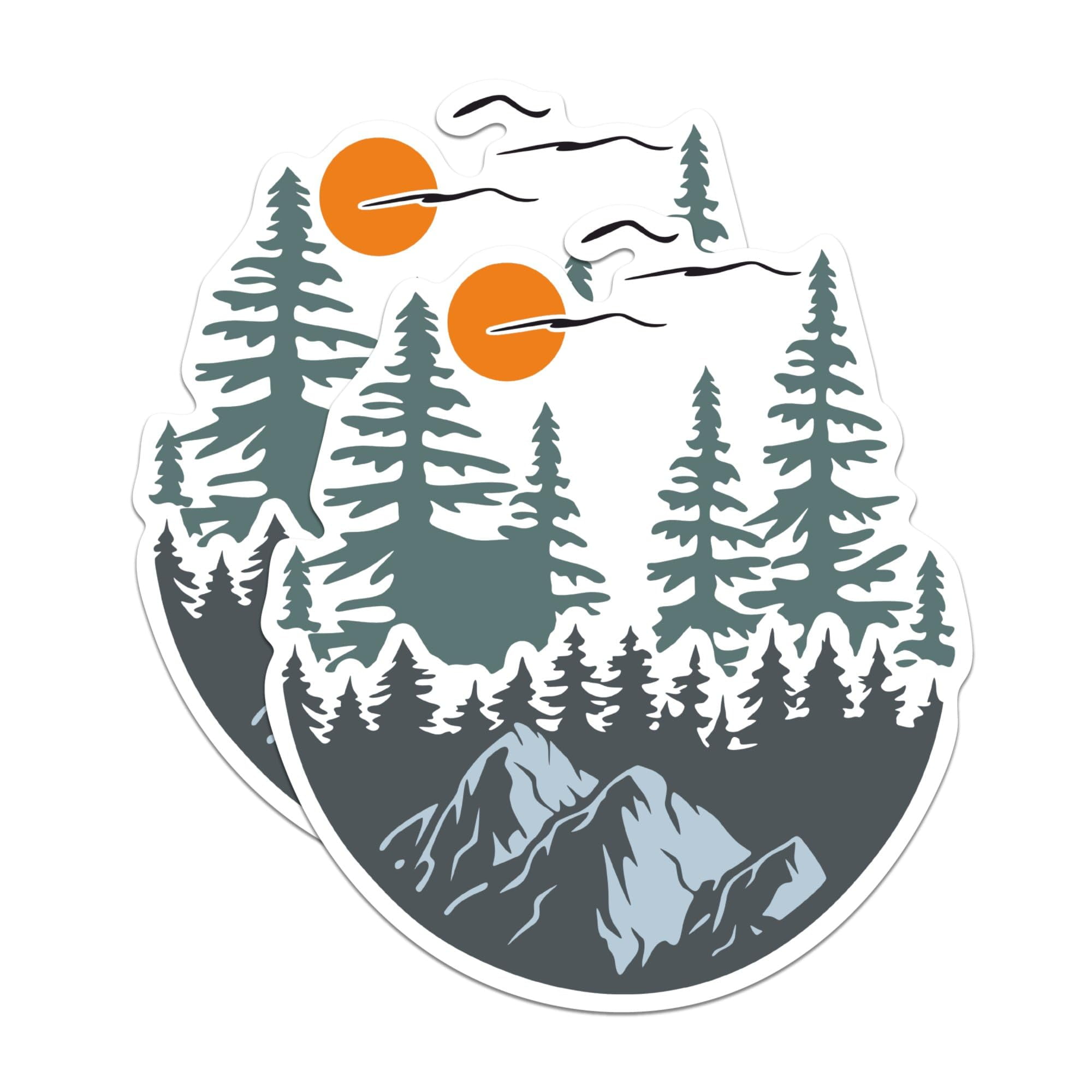 (2 Pack) Mountains Wilderness Forest Magnets - Nature Hiking ...