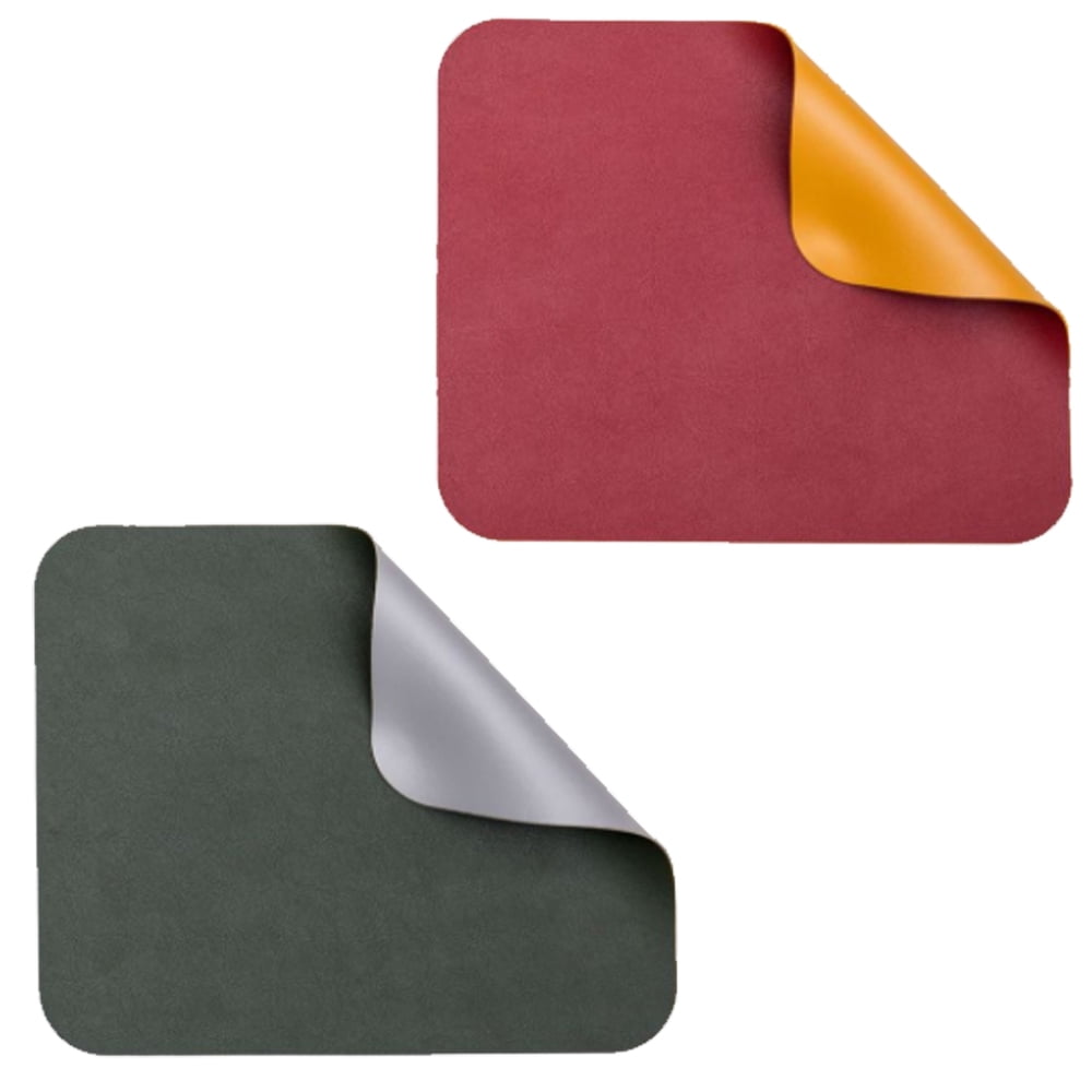 2 Pack Mouse Pads, Waterproof Leather Mouse Pad,Works for Computers ...