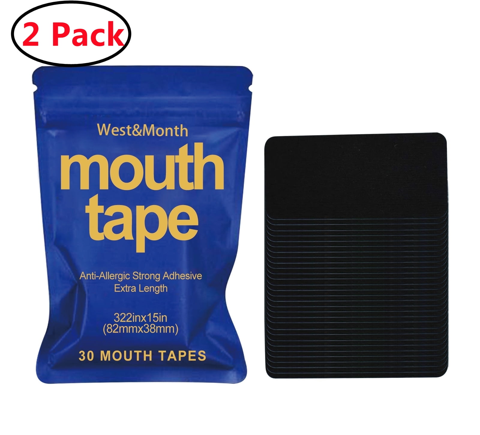 2 Pack Mouth Tape for Sleeping Sleep Tape -Sleep Stripsfor -30PCS ...