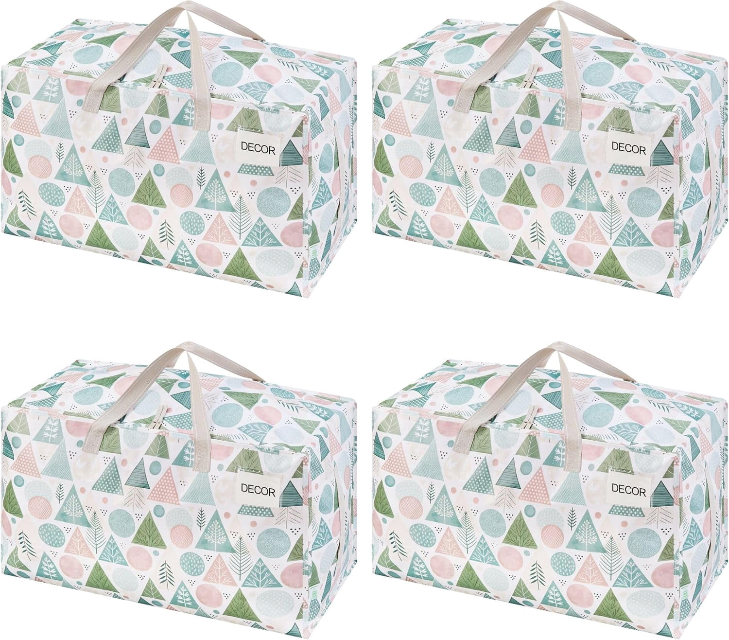 2 Pack Moving Bags and Large Christmas Decoration Storage Bins with ...
