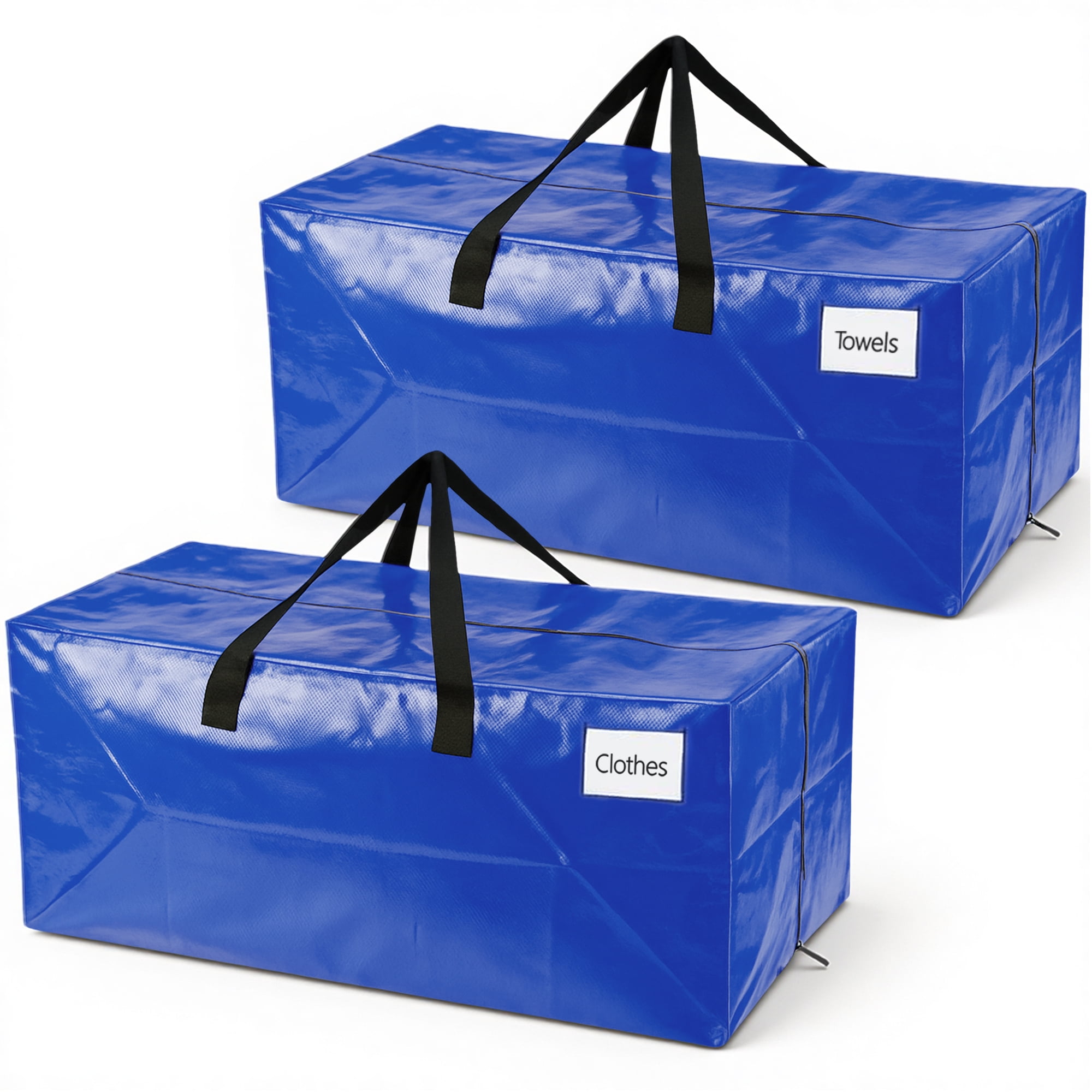 2 Pack Moving Bags with Zippers & Carrying Handles, Packing Bags with ...